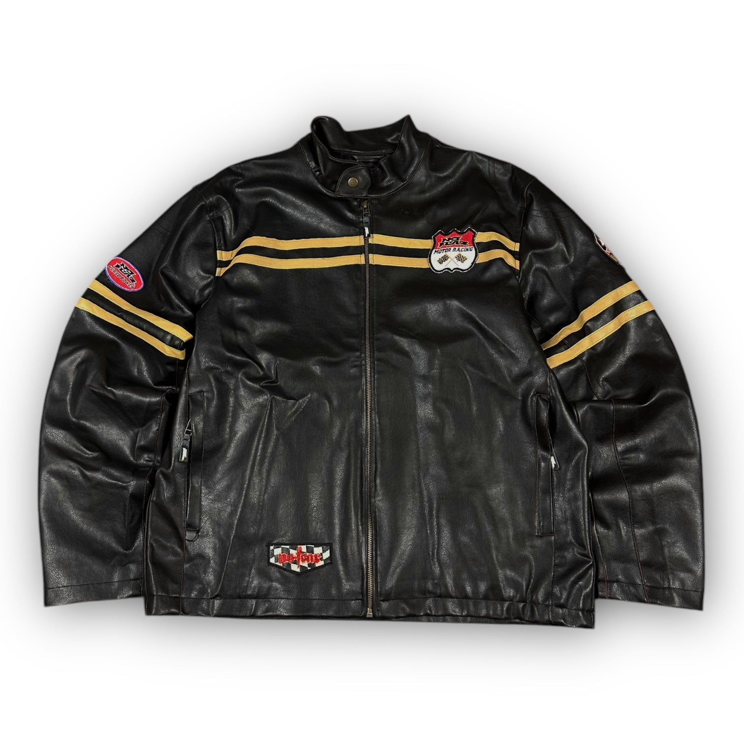 No Fear Vintage Faux Leather Jacket Size: XL