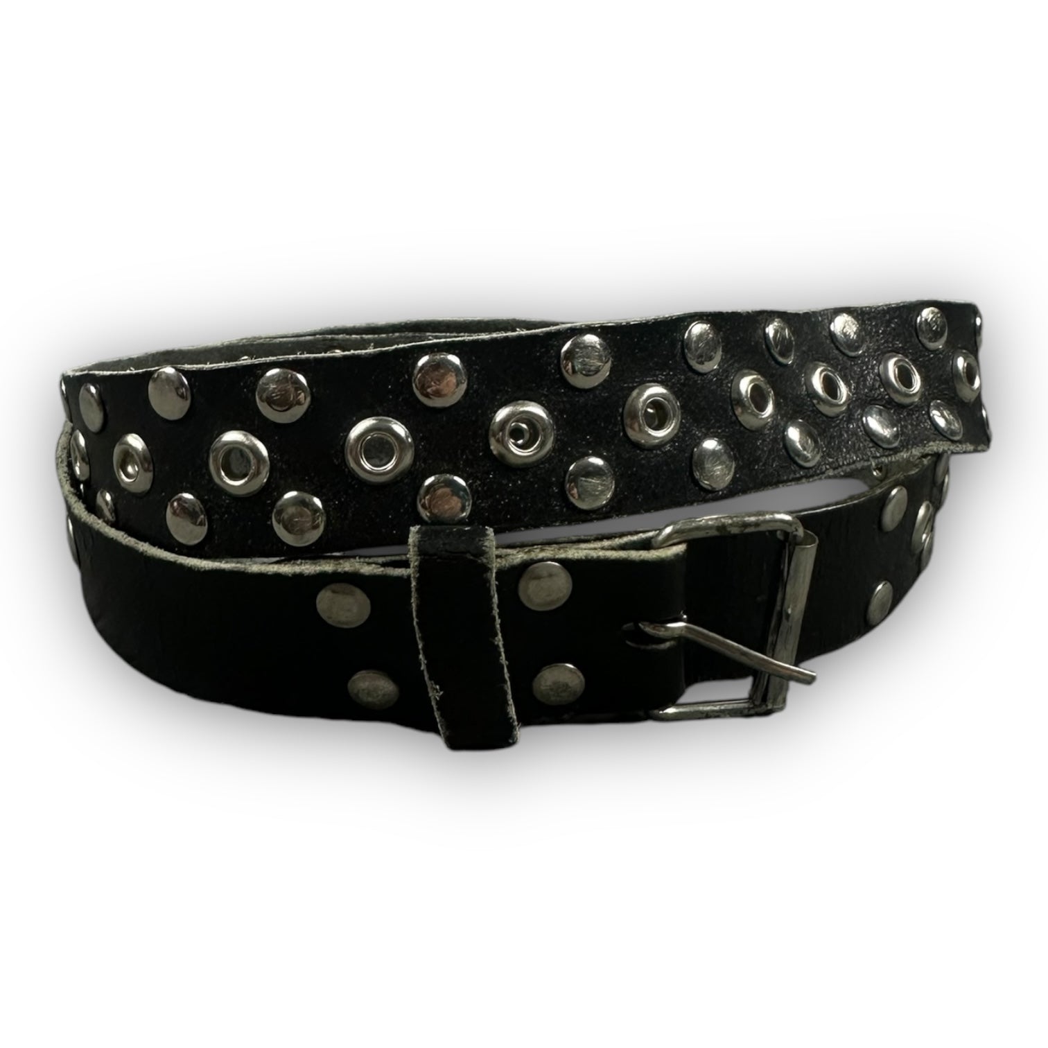 Studded Vintage Leather Emo Belt