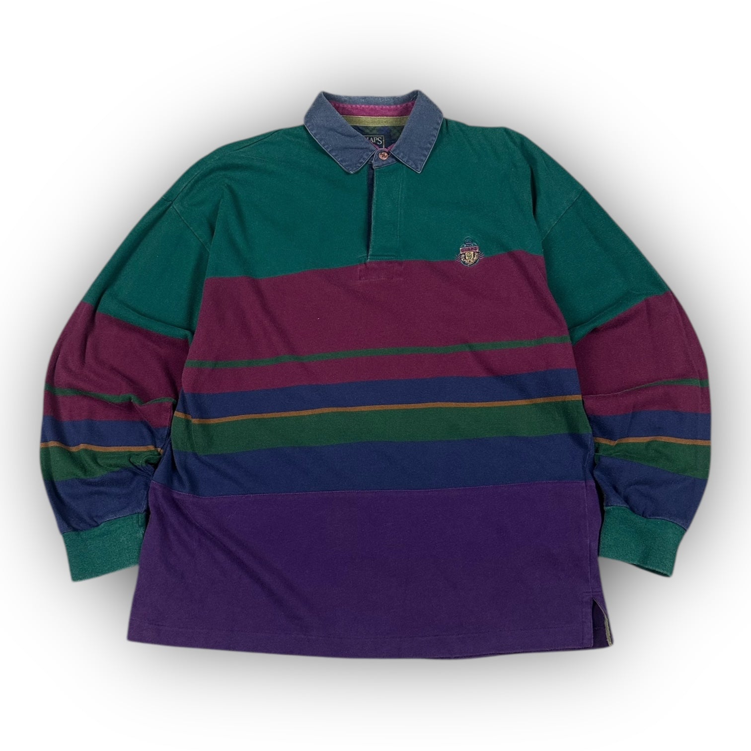 Chaps Ralph Lauren Vintage Rugby Shirt Size: L