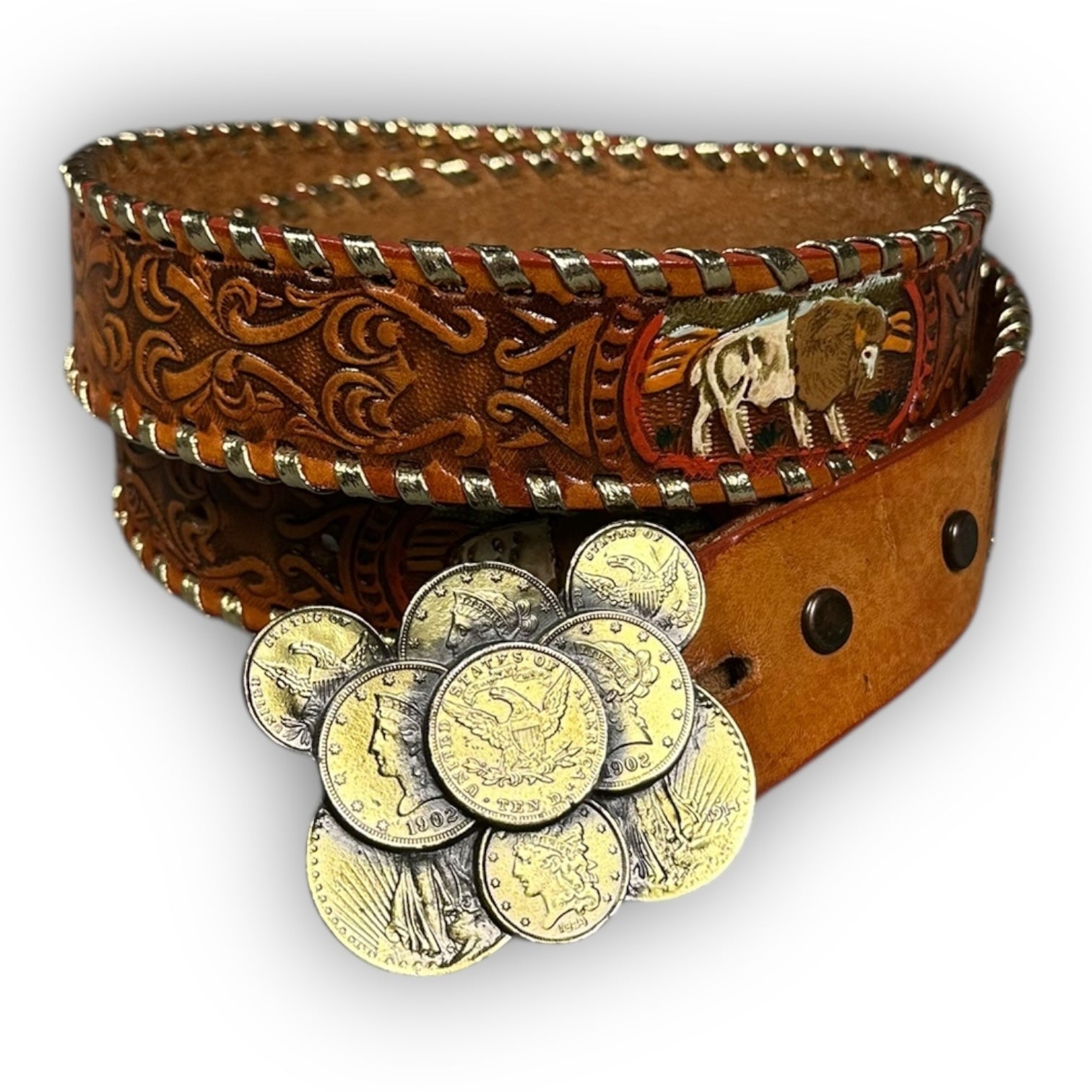 The Great Buckle Vintage Leather Belt